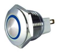 China Power On Off Metal Push Button Switches 30mm Illuminated Ring Type LED for sale