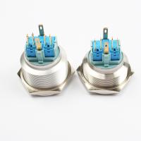 China Power On Off Metal Push Button Switches 30mm Illuminated Ring Type LED for sale