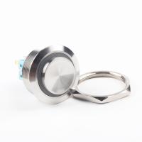 China Power On Off Metal Push Button Switches 30mm Illuminated Ring Type LED for sale