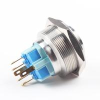 China Power On Off Metal Push Button Switches 30mm Illuminated Ring Type LED for sale