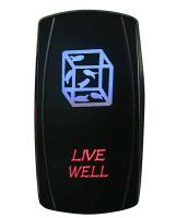 China Automotive IP67 12 Volt Mini Rocker Switch Blue Led 5 Pin Driving Lights for sale