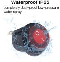 China Waterproof 12 Volt Dc Rocker Switches 20a On Off Led Light Round for sale