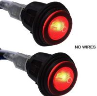China Waterproof 12 Volt Dc Rocker Switches 20a On Off Led Light Round for sale