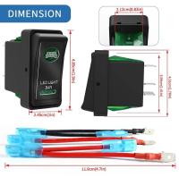 China Dc 12v / 24v Automotive Rocker Switch Aluminum 5 Pin for sale