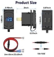 China 12v 24v Usb Charger Rocker Switch Fast Charge Socket Waterproof Quick Dual Pd Qc3.0 For Cars Boat for sale