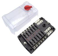 China Standard Blade Fuse Box With Positive & Negative Busbars - 12 Way FUSE BOX WITH NEGATIVE BUS for sale
