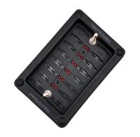 China Auto ATO ATC Fuse Box Waterproof 12 Circuit Fuse Holder Sticker Label 12 In 12 Out For Buses for sale