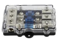 China 3Way Car Mini ANL Blade Fuse Holder Stereo Audio Power Distribution Block 60 Amp Fuse Holder Panel Mount for sale