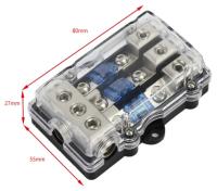 China 3Way Car Mini ANL Blade Fuse Holder Stereo Audio Power Distribution Block 60 Amp Fuse Holder Panel Mount for sale