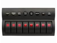 China Marine Boat Splashproof Switch Panel 8 Gang With Led Indicator Rocker Auto Fuses for sale