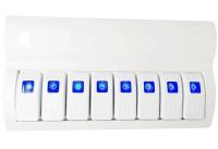 China Marine Boat Splashproof Switch Panel 8 Gang With Led Indicator Rocker Auto Fuses for sale