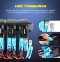 China DC12V 24V 3 Gang Red LED Light Rocker Switch Panel Box With Dual 4.8A USB Charger Voltmeter For Car Marine Trucks Boats for sale
