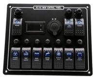 China 10 Gang Switch Panel USB Fast Dual Charger Socket Panel With Light Multi Function Boat Switch Panel Marine Power System for sale
