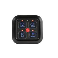 China 4 Gang Automotive Switch Panel For Dimmable Universal LED Light Bar RGB Display for sale