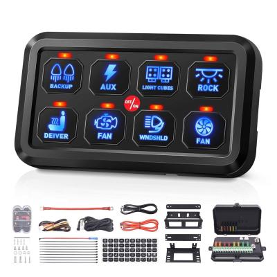 China ABS Material 8 Gang Spod Switch Panel 600w Combination Switch Type for sale