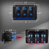 China Customize Toggle Switch Panel 3 Gang 12V Rocker Switch Offroad Car Lights for sale