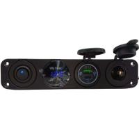 China 4 In 1 Automotive Voltmeter Dual USB 12V Car Cigarette Lighter Voltage Meter With Switch for sale