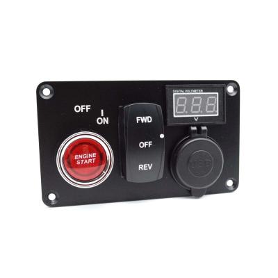 China 12V Racing Car Starter Rocker Switch Panel Start Stop Ignition Buttons Light Toggle for sale