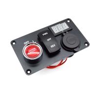 China 12V Racing Car Starter Rocker Switch Panel Start Stop Ignition Buttons Light Toggle for sale