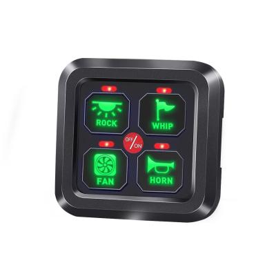China 4 Gang Ford Switch Panel Circuit Control System Rocker Switch With Relay System / Wipe Lights for sale