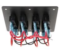 China DC 12V 6 Gang Rocker Switch Panel With Red Light LED For Car Boat for sale