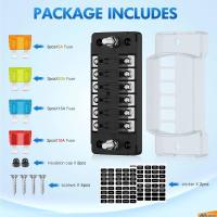 China 12V-24V DC 6 Way Fuse Block With Negative Bus Atc/Ato Standard Automotive Fuse Boxes for sale