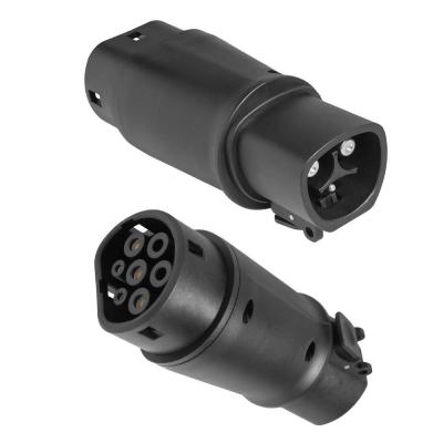 China Tesla To Type2 Charger Adapter 60A max Connector 14kw Ev Plug Charging fast for sale