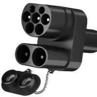 China Europe CCS2 to tesla electric car charging CCS2 DC adapter For TESLA AC+DC for sale