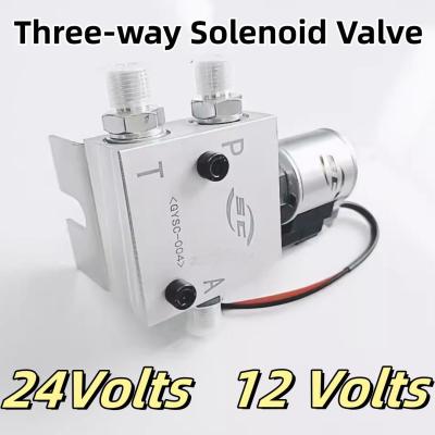 China Three Way Solenoid Valve For Quick Hitch Coupler / Excavator Accessories 24Volts for sale