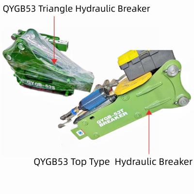 China 3-5 Ton Excavator Hydraulic Breaker Hammer QYGB53 53 Chisel for Energy Mining for sale