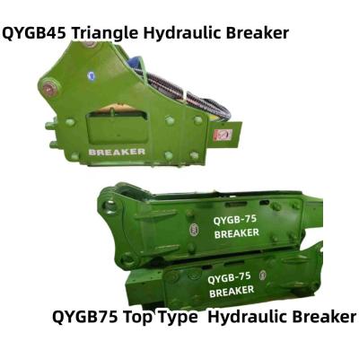 China Top Type / Triangle Hydraulic Breaker Hammer QYGB75 75 Chisel Suit 6.0-8.0 Tons for sale