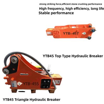 China YTB45 Top Type / Triangle Hydraulic Breaker 45 Chisel Suit 1.2-3.0 Ton for sale