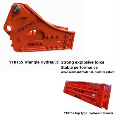 China Top Type / Triangle Hydraulic Breaker Hammer YTB155 155 Chisel For Mining for sale