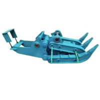 China Earth Moving Excavator Grabber Mechanical Rotating Rock Grapple for sale