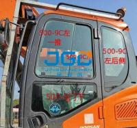 China Excavator Cab Front Windshield Lower Door for DH215-7 215-9 80G Tempered Glass for sale