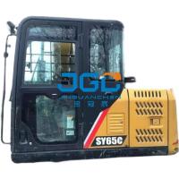 China Excavator SY75C SY65C Front Lower Gear Skylight Door Rear Baffle Left Tempered Glass 6mm for sale