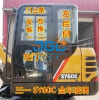 China SY60C Excavator Windshield Replacement Parts 6mm Tempered Glass Construction Machinery Maintenance for sale