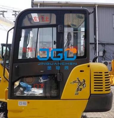 China Excavator Tempered Glass 60D Front Rear Door Lower Side Right Arm Windshield for sale