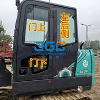 China SK60-10 Excavator Tempered Glass Front Wind Damper Upper Lower Door Sliding Window Rear Baffle Right Arm for sale