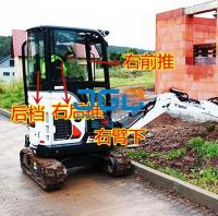 China E20 Excavator Toughened Glass Front Gear Lower Door Window Push Up Down Rear Hook Machine 12mm for sale