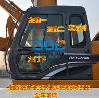 China Excavator Windshield Tempered Glass for HD820 1023 1043 308R 512 Front Door Push Pull for sale
