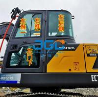 China EC75D Excavator Glass Front Upper And Lower Left Door Push Rear Windshield Right Large Skylight for sale