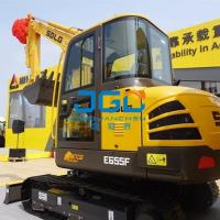 China Excavator 660 680 690E F Front Gear Sliding Window Door Lower Rear Tempered Glass 4mm for sale