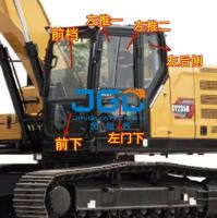 China Excavator Tempered Glass Windshield 200 205 215C 235 245 275 305H Cab Front Window for sale