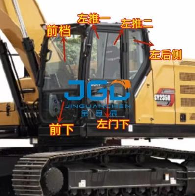 China Excavator Tempered Glass Windshield 200 205 215C 235 245 275 305H Cab Front Window for sale