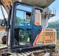 China Excavator Front Windshield Sliding Window 75C 95C 75Pro Rear Side Bending Skylight Top Glass for sale