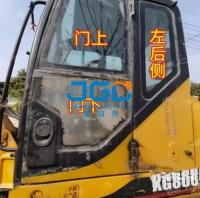 China 806 Excavator Front Lower Door Rear Gear Push Pull Skylight Tempered Glass 6mm for sale