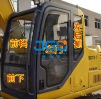 China Excavator Glass SC80 60 70 Front Rear Windscreen Left Right Door Slide Window Replacement for sale
