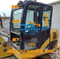 China Excavator Skylight Front Windshield Upper Lower Rear Glass for 305.5 306E 308E2 for sale