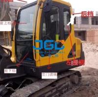 China 55B 60D Excavator Glass Front Windshield Upper And Lower Door Rear Side Right Push Skylight for sale